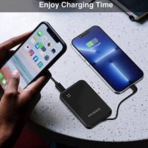 4500mAh Built in Cable Cell Phone External Battery Pack, Portable Phone Charger Power Bank 5V 2.1A Charging Mobile Phone Charger USB-C In/Out Compatible with iPhone 6/7/8/X/11/12/13/14, Heated Vest