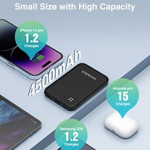 4500mAh Built in Cable Cell Phone External Battery Pack, Portable Phone Charger Power Bank 5V 2.1A Charging Mobile Phone Charger USB-C In/Out Compatible with iPhone 6/7/8/X/11/12/13/14, Heated Vest