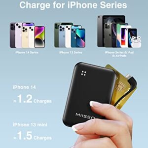 4500mAh Built in Cable Cell Phone External Battery Pack, Portable Phone Charger Power Bank 5V 2.1A Charging Mobile Phone Charger USB-C In/Out Compatible with iPhone 6/7/8/X/11/12/13/14, Heated Vest