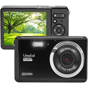 digital camera, fhd 1080p digital camera for kids video camera 8x digital zoom, compact point and shoot camera portable small camera for teens students boys girls seniors(black)