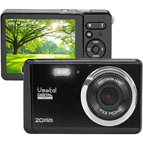 Digital Camera, FHD 1080P Digital Camera for Kids Video Camera 8X Digital Zoom, Compact Point and Shoot Camera Portable Small Camera for Teens Students Boys Girls Seniors(Black)