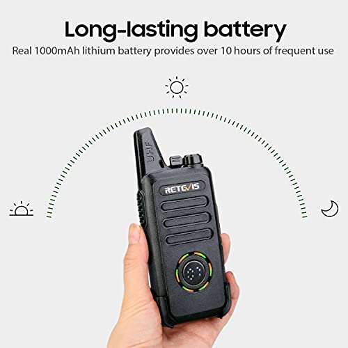 Retevis RT22S 2 Way Radios Walkie Talkies Long Range,Two Way Radios Rechargeable with Earpiece and Mic,Channel Display,Hands Free,for Healthcare Church School Retail Restaurant Automotive(10 Pack)