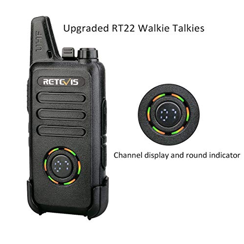 Retevis RT22S 2 Way Radios Walkie Talkies Long Range,Two Way Radios Rechargeable with Earpiece and Mic,Channel Display,Hands Free,for Healthcare Church School Retail Restaurant Automotive(10 Pack)