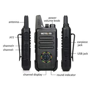 Retevis RT22S 2 Way Radios Walkie Talkies Long Range,Two Way Radios Rechargeable with Earpiece and Mic,Channel Display,Hands Free,for Healthcare Church School Retail Restaurant Automotive(10 Pack)