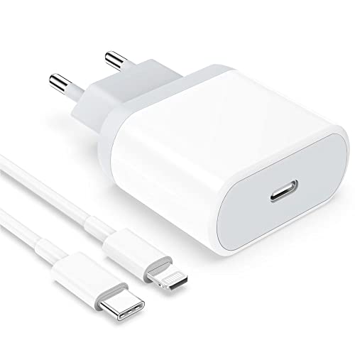 Anigaduo 25W USB C European Plug Adapter with 6FT Cable for iPhone 14/14 Pro/14 Pro Max/14 Plus/13/12/11, Travel USBC Charging Power Charger Cord for Europe EU Euro Spain Italy France Germany…