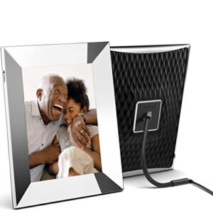 nixplay 9.7 inch smart digital photo frame with wifi and 2k display (w10g) – metal – unlimited cloud photo storage – share photos and videos instantly via email or app – preload content