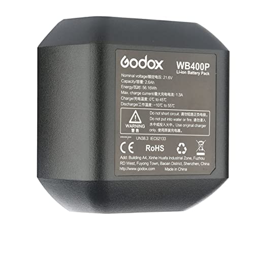 GODOX WB400P Battery Replacement (WB400PA is Update Version of WB400P), Li-on Battery Pack AD400Pro Strobe Flash