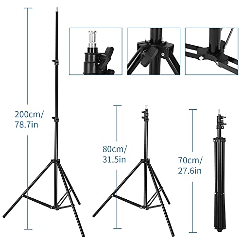 ShowMaven Lighting Kit Photography, 6.5ft x 10ft Background Support System and Umbrellas Continuous Lighting Kit for Photo Studio Product, Portrait and Video Shoot Photography