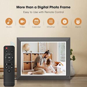 16.2-Inch Large Digital Picture Frame, Nethgrow WiFi Digital Photo Frame Touch Screen with 32GB Storage, Auto-Rotate, Motion Sensor, Share Photos and Videos via App Email, Wall Mountable