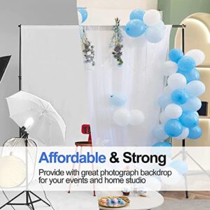 Qoolfoto Backdrop Stand 7x10 ft/2x3m, Adjustable Photography Background Stand for Party Decoration，Photo Video Studio with Clamp, Carry Bag