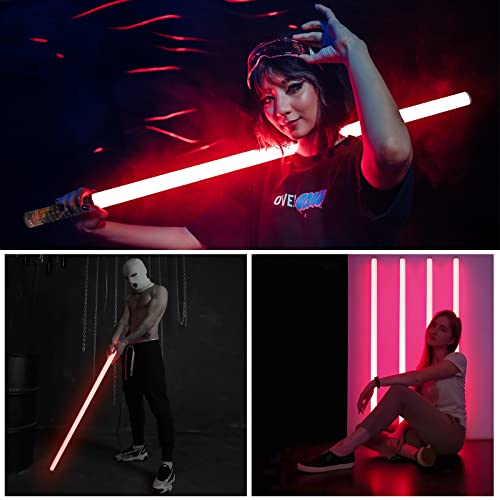 Portable LED Video Light Mood1 Photography Light Stick,Dimmable & Memory,Built-in 2000mAh Battery,120cm RGB Photo Lamp for YouTube,TikTok,Game Streaming,Party Bar (120cm)