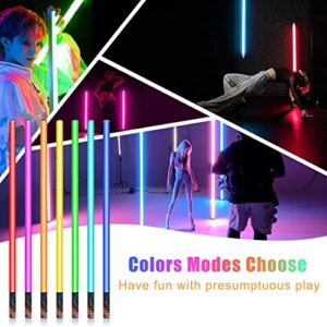 Portable LED Video Light Mood1 Photography Light Stick,Dimmable & Memory,Built-in 2000mAh Battery,120cm RGB Photo Lamp for YouTube,TikTok,Game Streaming,Party Bar (120cm)