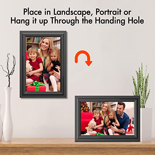 Mvgges 10.1 Inch Digital Picture Frame, Smart WiFi Digital Photo Frame, 16GB Storage, Auto-Rotate, IPS Touch Screen, Wall-mountable, Share Photos and Videos Instantly via Free App from Anywhere