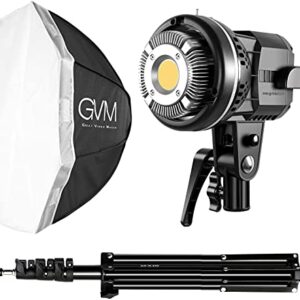 GVM 80W Softbox Lighting Kit with APP Control, Professional Studio Photography Lighting with Digital Display, LED Video Light Color Temperature 5600K and CRI 97+ for Portrait Product Fashion Shoot