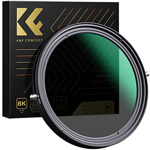 K&F Concept 77mm Variable Fader ND2-ND32 ND Filter and CPL Circular Polarizing Filter 2 in 1 for Camera Lens No X Spot Waterproof Scratch Resistant (Nano-X Series)