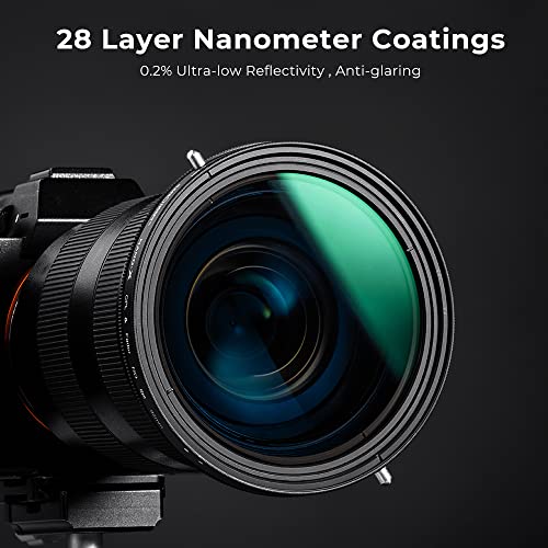 K&F Concept 77mm Variable Fader ND2-ND32 ND Filter and CPL Circular Polarizing Filter 2 in 1 for Camera Lens No X Spot Waterproof Scratch Resistant (Nano-X Series)