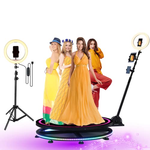 KRICIKR 360 Photo Booth Machine for Parties, Best 360 Photo Booth with Software and Custom Logo,360 Camera Booth Machine to Capture Slow Motion Video and Share to Social Media, 39.5"+ Case