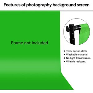 10x10 Ft Green Screen Background for Photography, Soft Pure Chromokey Backdrop Greenscreen Background Sheet for Zoom, Cotton Fabric with 8 Clips for Photography Studio Video Games