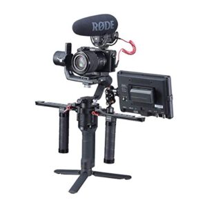 UURig DH13 Dual Handle Grip for DJI Ronin S/Ronin SC Camera Stabilizer, Cold Shoe Microphone/Light/Monitor 1/4" Extension Position Adjustable Video Shooting Accessories