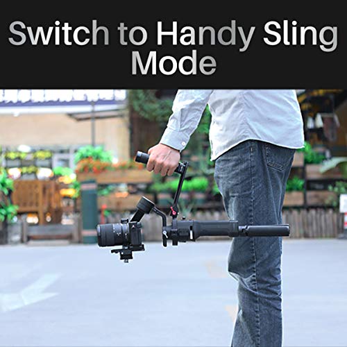 UURig DH13 Dual Handle Grip for DJI Ronin S/Ronin SC Camera Stabilizer, Cold Shoe Microphone/Light/Monitor 1/4" Extension Position Adjustable Video Shooting Accessories