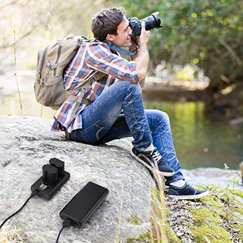 Powerextra NP-W235 2X Battery with Dual Charger Compatible with Fujifilm X-T4 VG-XT4 Vertical Battery Grip