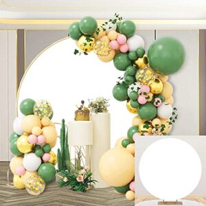 round backdrop cover,yeele 6.5×6.5ft white round backdrop cover kids birthday circle backdrop cover white background for photography baby shower gender reveal wedding custome backdrop