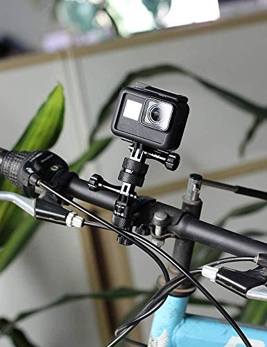 HSU Aluminum 360 Degree Rotation Camera Mount, Tripod Adapter Compatible with GoPro Hero, DJI, Sony, Xiaomi Yi AKASO Campark and Other Action Cameras