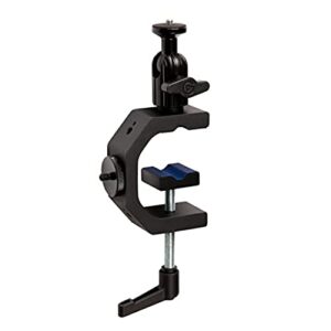 elgato heavy clamp – professional mount with ball head and 4x 1/4 inch holes, ultra secure and durable, mount on desks, shelves, poles, perfect for cameras, lights, flash, and more