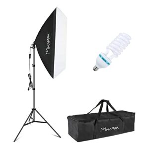 mimapipa softbox lighting kit 20″x28″ photography lighting kit with 2pcs e27 socket 5500k bulb photography continuous lighting kit photo studio light equipment for camera shooting video recording