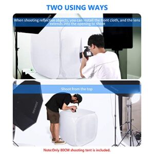 Neewer® 32x32 inch/80x80 cm Photo Studio Shooting Tent Light Cube Diffusion Soft Box Kit with 4 Colors Backdrops (Red Dark Blue Black White) for Photography