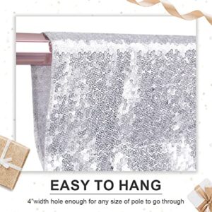 Silver PartyDelight Sequin Backdrop, Photography, Sparkle Backdrop, 6Ftx7 Ft