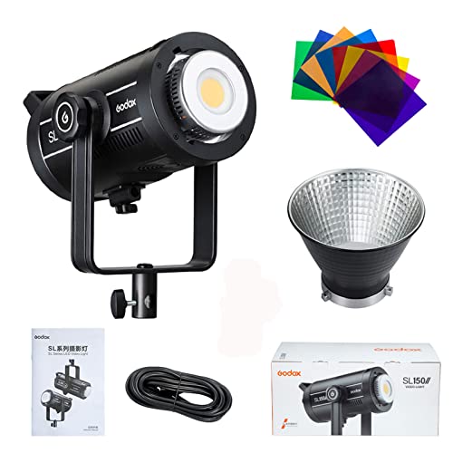 Godox SL150WII,SL150W II SL-150WII 150W 5600±200K Bowens Mount CRI 96 TLCI 97 Daylight Balanced LED Continuous Video Light,Ultra Silent LED Photography Light with 8 FX Effect