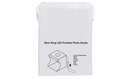 Photo Studio Light Box,Photo Shooting Tent kit,Portable Folding Home Photography Light Tent kit with White/Warm/Soft Lighting + 6 Color Backgrounds for Jewellery,Accessories,Toys and Small Items