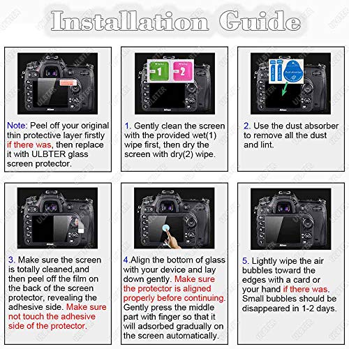 ULBTER Screen Protector for Fujifilm Instax Mini EVO Fuji Instant Camera LCD + Lens PET Flim [2+2Pack] Tempered Glass 9H Hardness Anti-Scrach Anti-Bubble