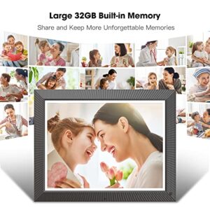 NETHGROW 16.2 inch Large WiFi Digital Photo Frame - Digital Picture Frame Wall Mountable, 32GB Touch Screen Motion Sensor Auto Rotate, Send Photos via Email/App Instantly, Unlimited Cloud Storage