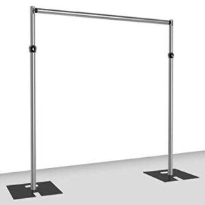 Pipe and Drape Backdrop Kit (6-10' Tall x 6-10' Wide Adjustable)