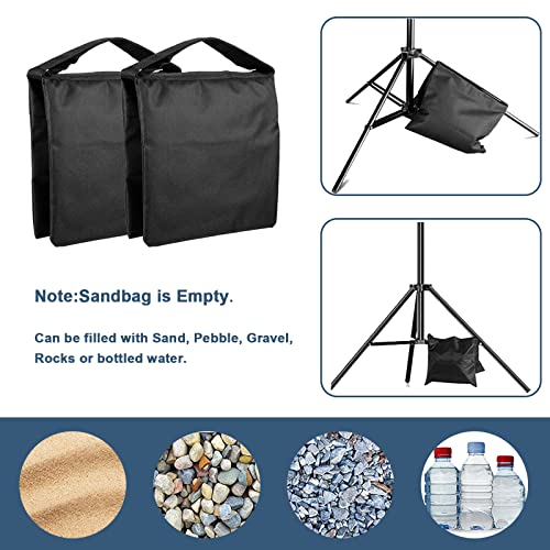 LCUIRC Photo Backdrop Stand, 6.5x10ft Background Stand Kit with 4 Crossbars, 4 Spring Clamps, 4 Backdrop Clips, 2 Sandbags, and Carrying Bag for Parties Decoration