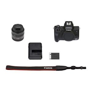 Canon EOS M50 Mark II + EF-M 15-45mm is STM Kit Black (Renewed)