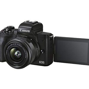 Canon EOS M50 Mark II + EF-M 15-45mm is STM Kit Black (Renewed)