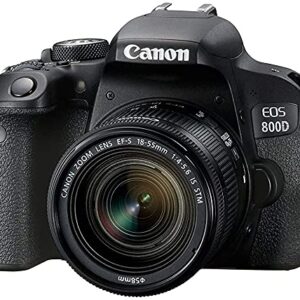 Canon EOS 800D (Rebel T7i) DSLR Camera Bundle with 18-55mm STM Lens + 2pc Sandisk 32GB Memory Cards + Accessory Kit