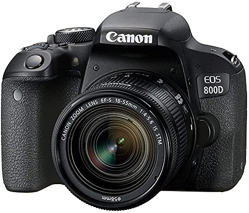 Canon EOS 800D (Rebel T7i) DSLR Camera Bundle with 18-55mm STM Lens + 2pc Sandisk 32GB Memory Cards + Accessory Kit