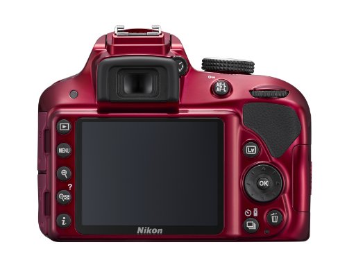 Nikon D3300 24.2 MP CMOS Digital SLR with Auto Focus-S DX NIKKOR 18-55mm f/3.5-5.6G VR II Zoom Lens (Red)