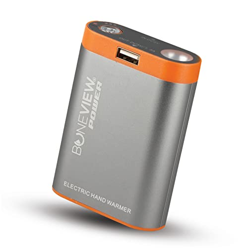 BoneView Electric Hand Warmer Emergency Power Bank with Flashlight - Portable Rechargeable 9900-mAh Battery Pack, Fast Heating Over 8 Hr, Hunting, Fishing, Survival, Camping Gadgets for Men & Women