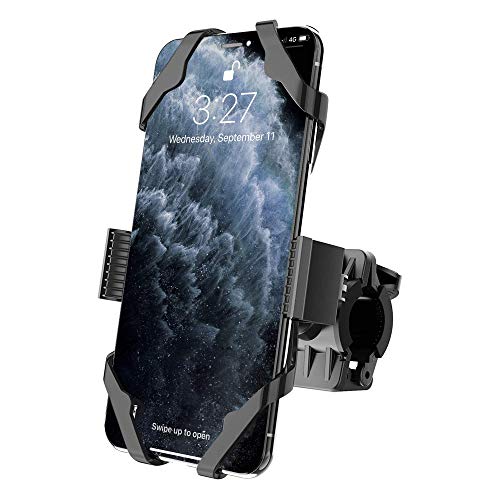 IPOW Motorcycle Phone Mount, Bike Phone Mount Holder, Universal Cell Phone Bicycle & Motorcycle Handlebar Phone Holder,Compatible with Smartphones 13/12/11/X/XR/XS/8/7,Galaxy S20/S10/S9