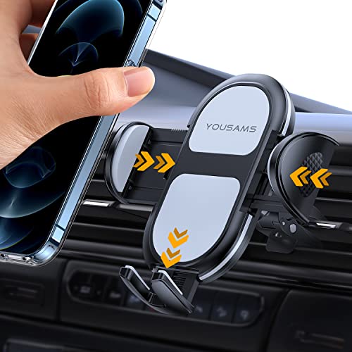 Car Phone Holder Mount: 2023 Hands-Free Vent Phone Clip [Big Phones & Thick Case Friendly], Compatible with iPhone 14/13/12 Pro/Max/8/Plus X/XR/XS/SE/Samsung Galaxy S22/S21/S20+/S10/S9/Note 20/10