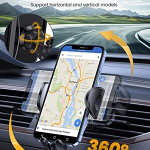 Car Phone Holder Mount: 2023 Hands-Free Vent Phone Clip [Big Phones & Thick Case Friendly], Compatible with iPhone 14/13/12 Pro/Max/8/Plus X/XR/XS/SE/Samsung Galaxy S22/S21/S20+/S10/S9/Note 20/10