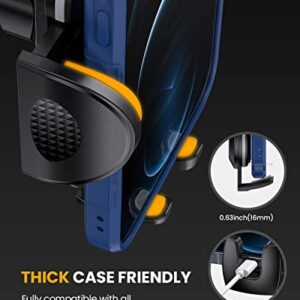 Car Phone Holder Mount: 2023 Hands-Free Vent Phone Clip [Big Phones & Thick Case Friendly], Compatible with iPhone 14/13/12 Pro/Max/8/Plus X/XR/XS/SE/Samsung Galaxy S22/S21/S20+/S10/S9/Note 20/10