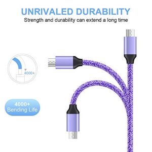 Android Charging Block, Micro Charging Cable 6ft, Dual Port Wall Charger Plug with Fast Charge Phone Charger Cord Android Compatible for Samsung Galaxy S7 S6,Note 4 5,Tab S2,Kindle Fire 7,LG K8 K30