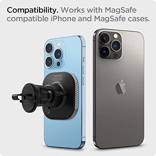 Spigen OneTap Bling Designed for Magsafe Car Vent Mount Hand Placed 176 Bling Rhinestones Compatible with iPhone 13 and 12 Models (Magnetically Levitate iPhone 13,12 Models Even The Max Model)