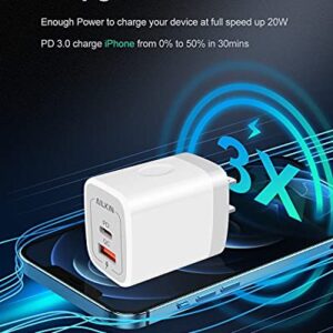 New iPhone Charger Block, USB C Wall Charger, 20W PD Type C Brick Fast Charge for iPhone 11 12 13 14 Pro Max SE 10 X XS 8 Plus, Plug USB Power Supply Adapter USBC Charging Cube High-Speed USB-C Box